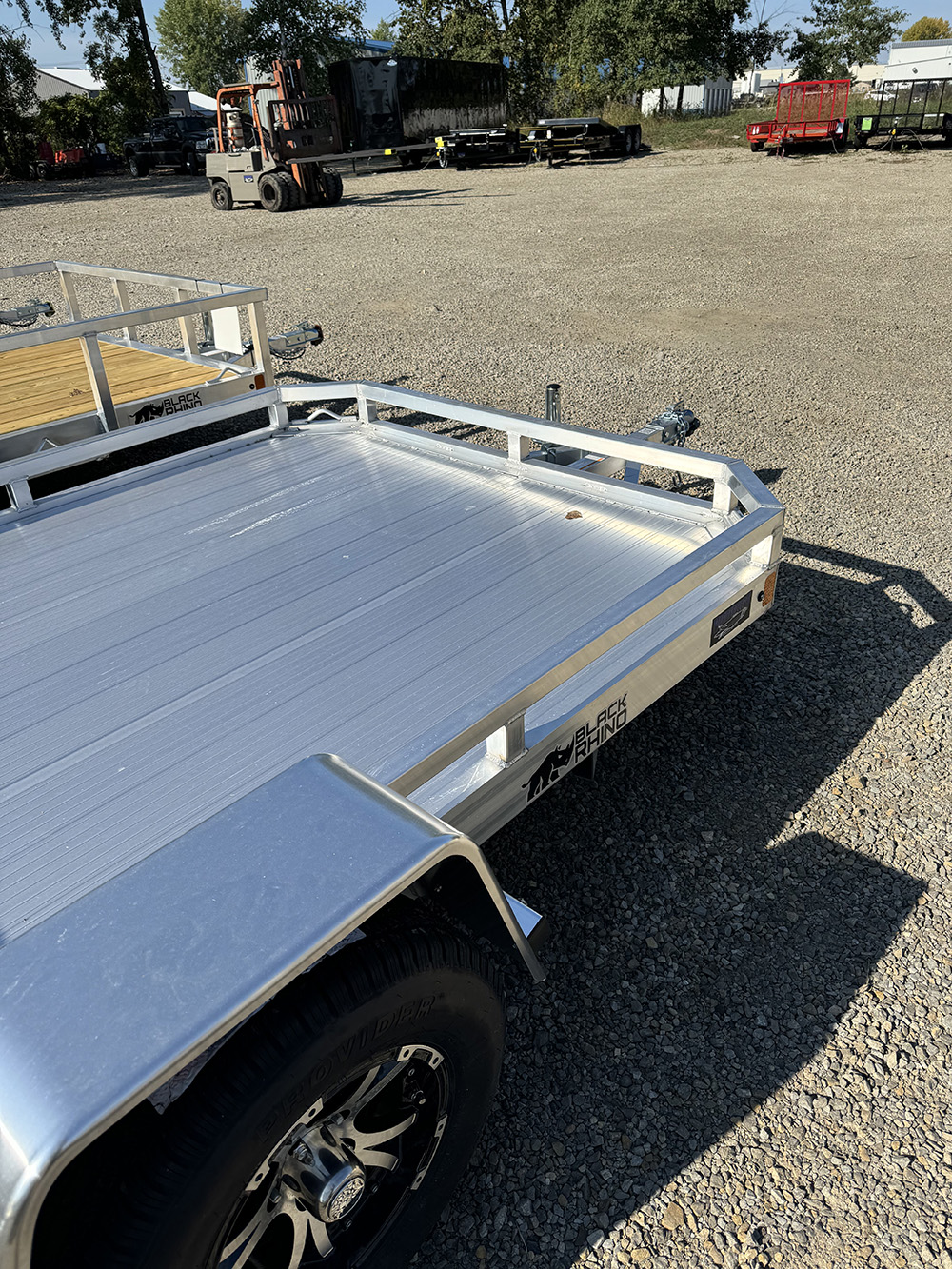 81”x12’ BLACK RHINO ALUMINUM LPS LOW-PRO UTIITY TRAILER W/BI-FOLD RAMP ...