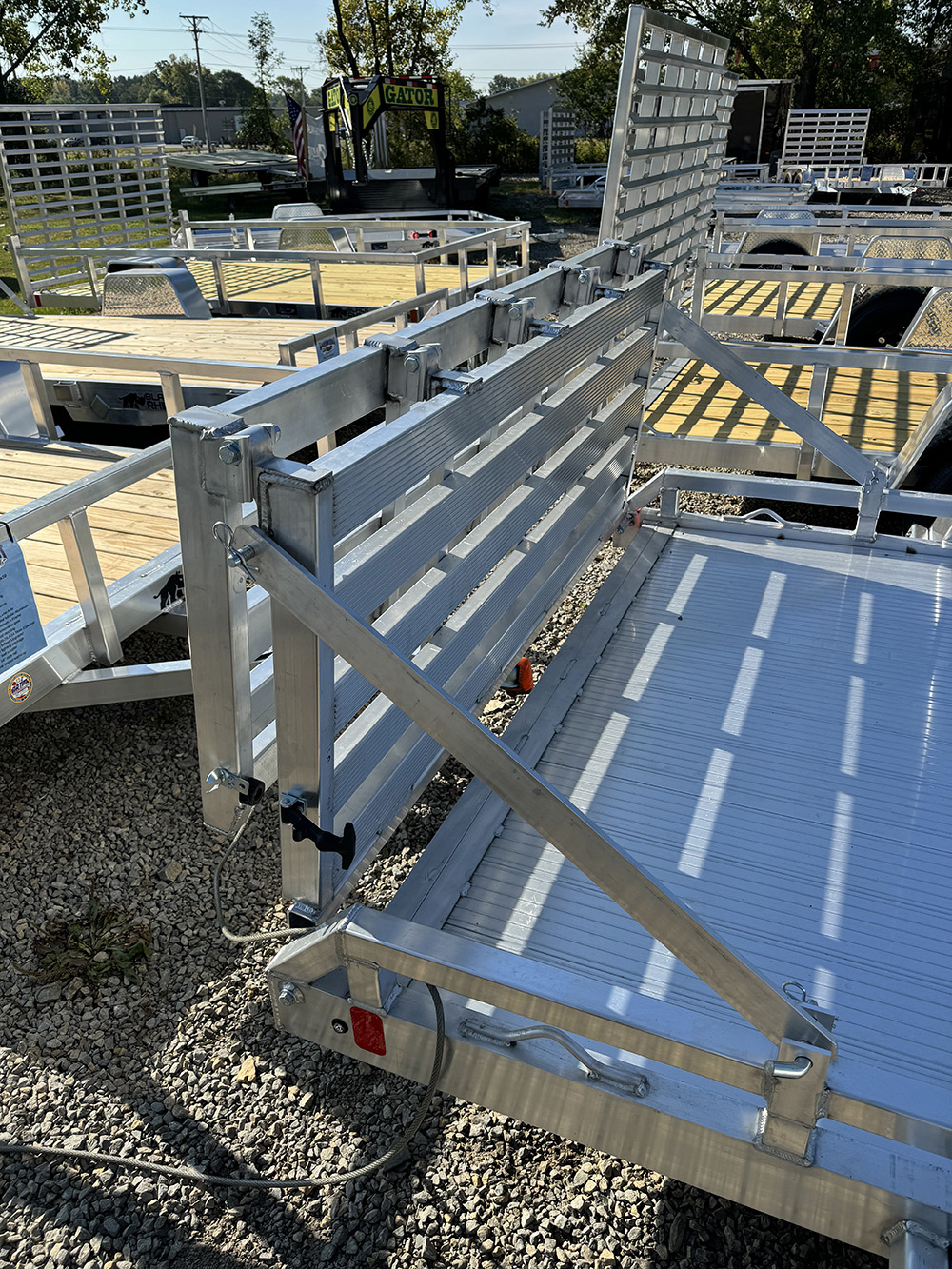 81”x12’ BLACK RHINO ALUMINUM LPS LOW-PRO UTIITY TRAILER W/BI-FOLD RAMP ...